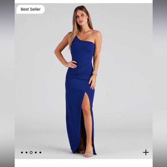 Dresses | One Shoulder Blue Dress | Poshmark